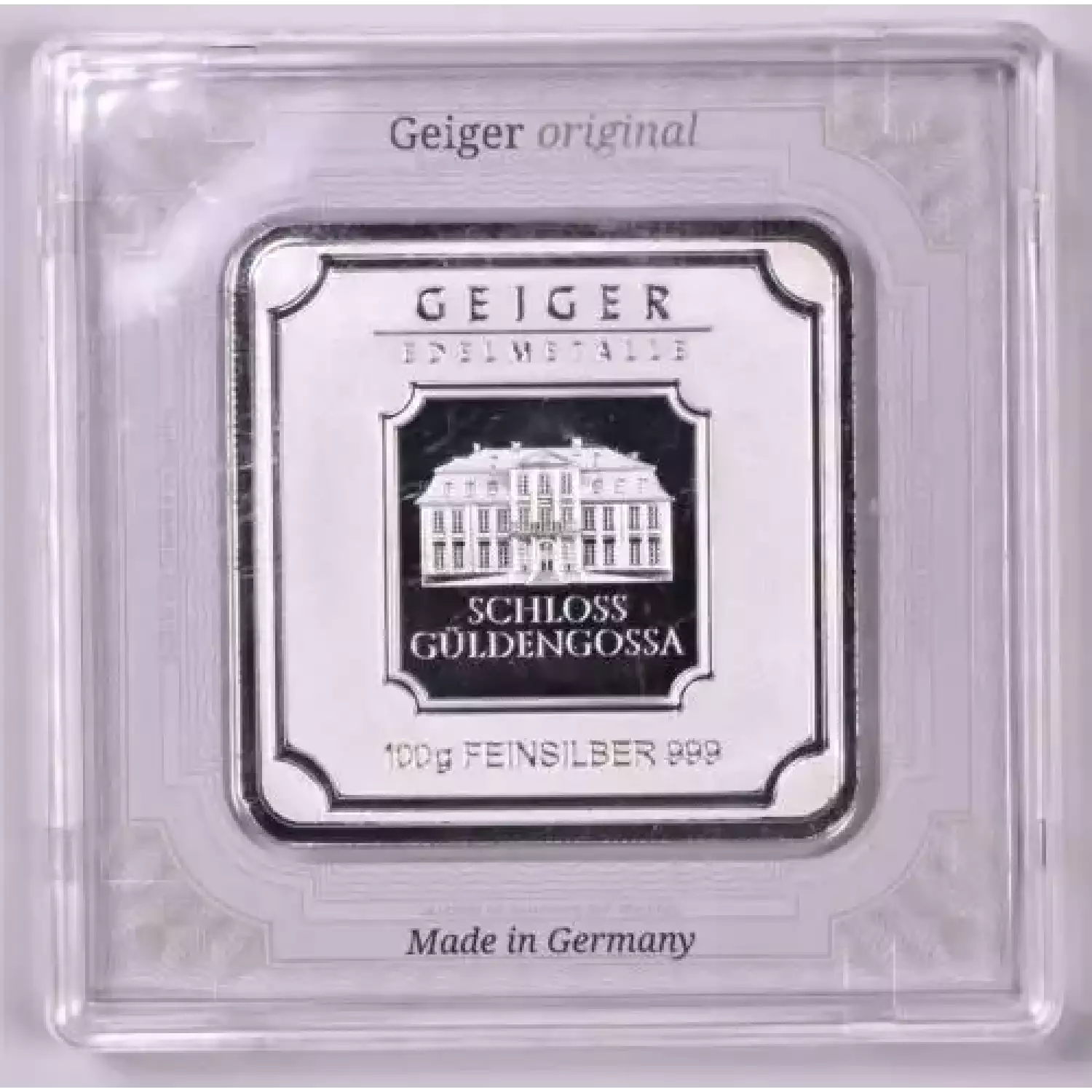 100 Gram Geiger Silver Bar - Hertel's Coins Inc.