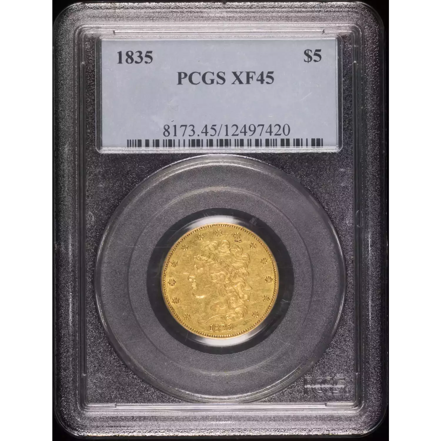 1835 Gold Half Eagles Classic Head PCGS XF-45 - Hertel's Coins Inc.