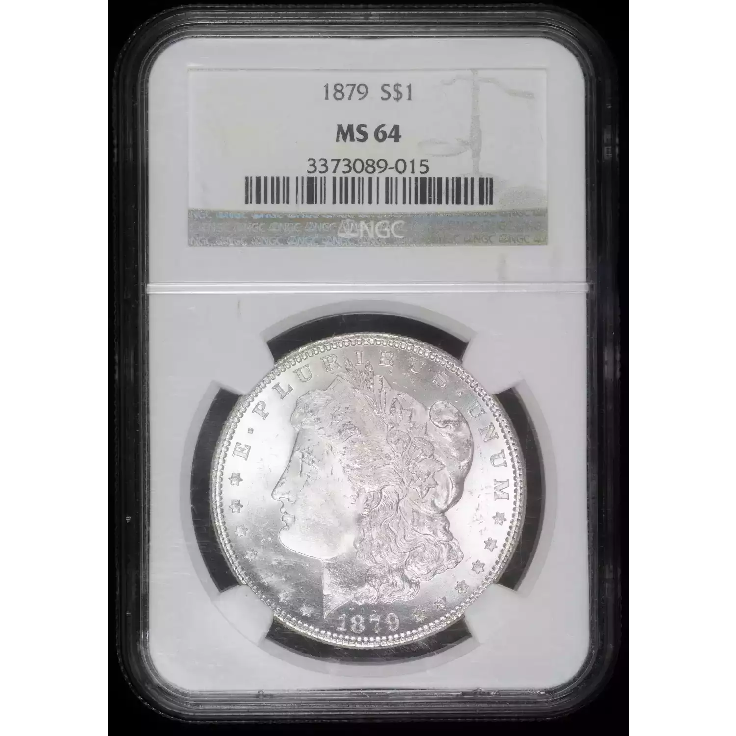 1879 Morgan Silver Dollar NGC MS-64 - Hertel's Coins Inc.