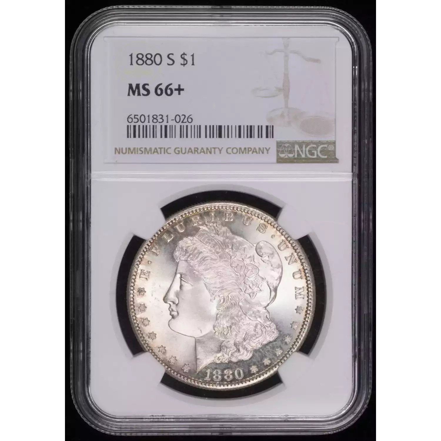 1880-S Morgan Silver Dollar NGC MS-66+ - Hertel's Coins Inc.