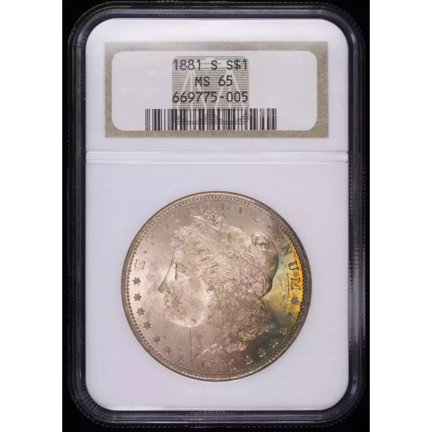1881-S Morgan Silver Dollar NGC MS-65 TONER - Hertel's Coins Inc.