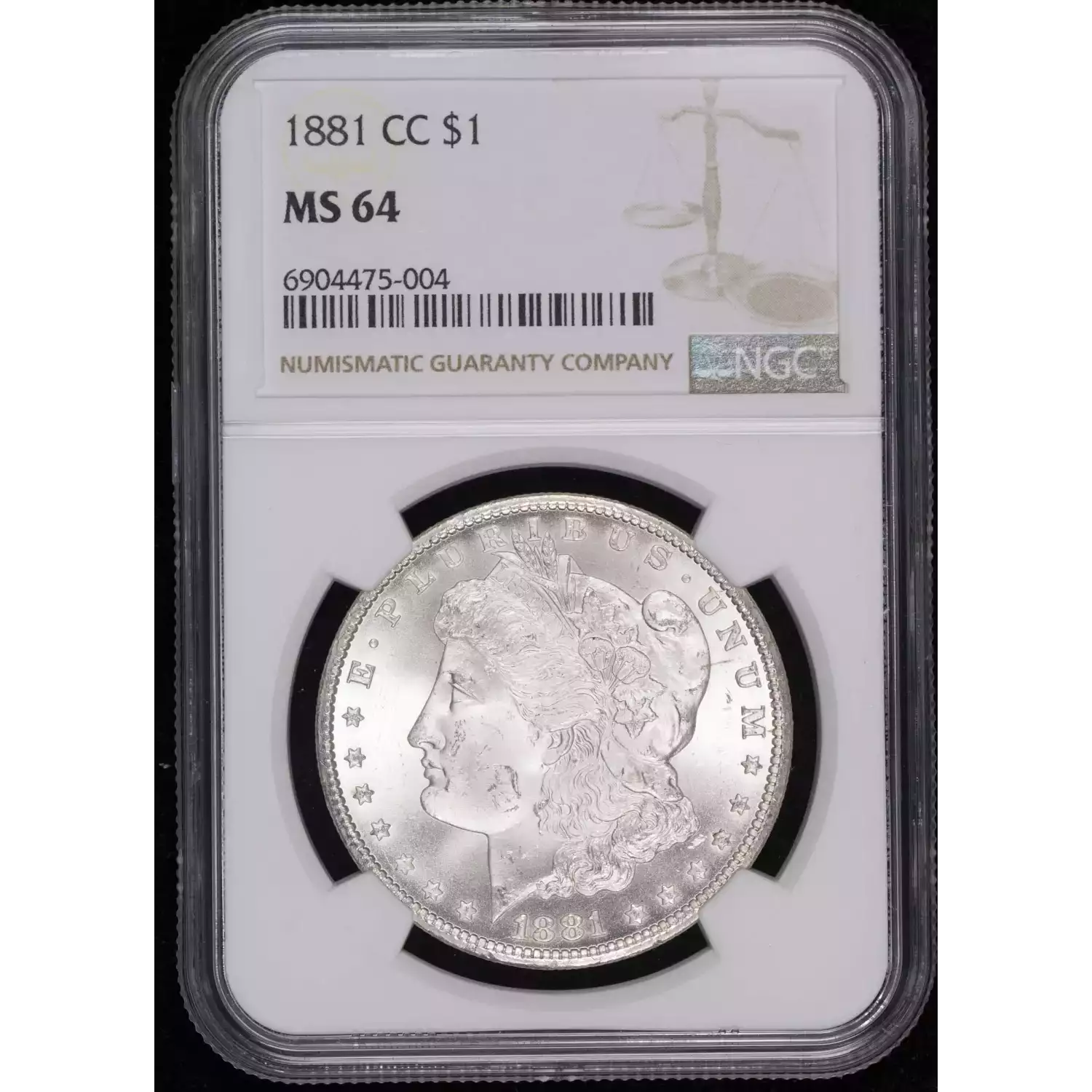 1881-CC Morgan Silver Dollar NGC MS-64 - Hertel's Coins Inc.