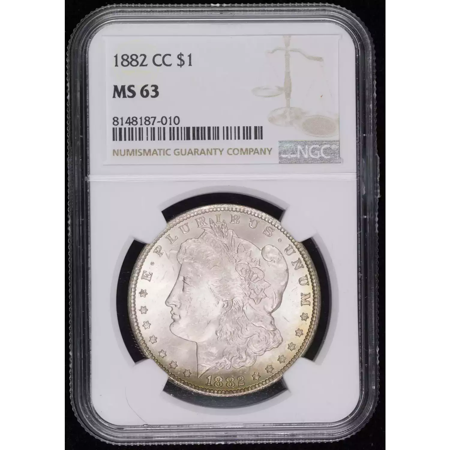 1882-CC Morgan Silver Dollar NGC MS-63 - Hertel's Coins Inc.
