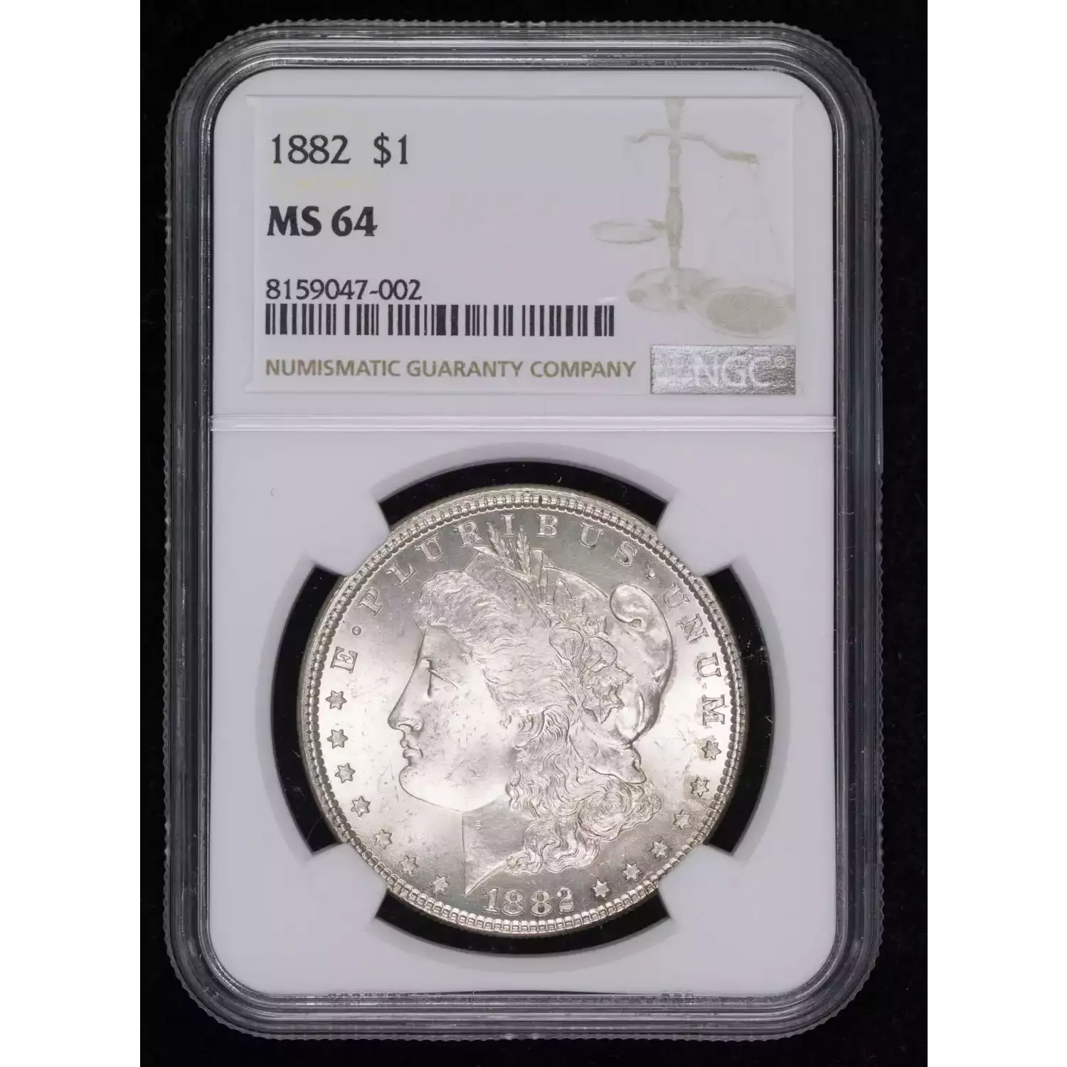 1882 Morgan Silver Dollar NGC MS-64 - Hertel's Coins Inc.