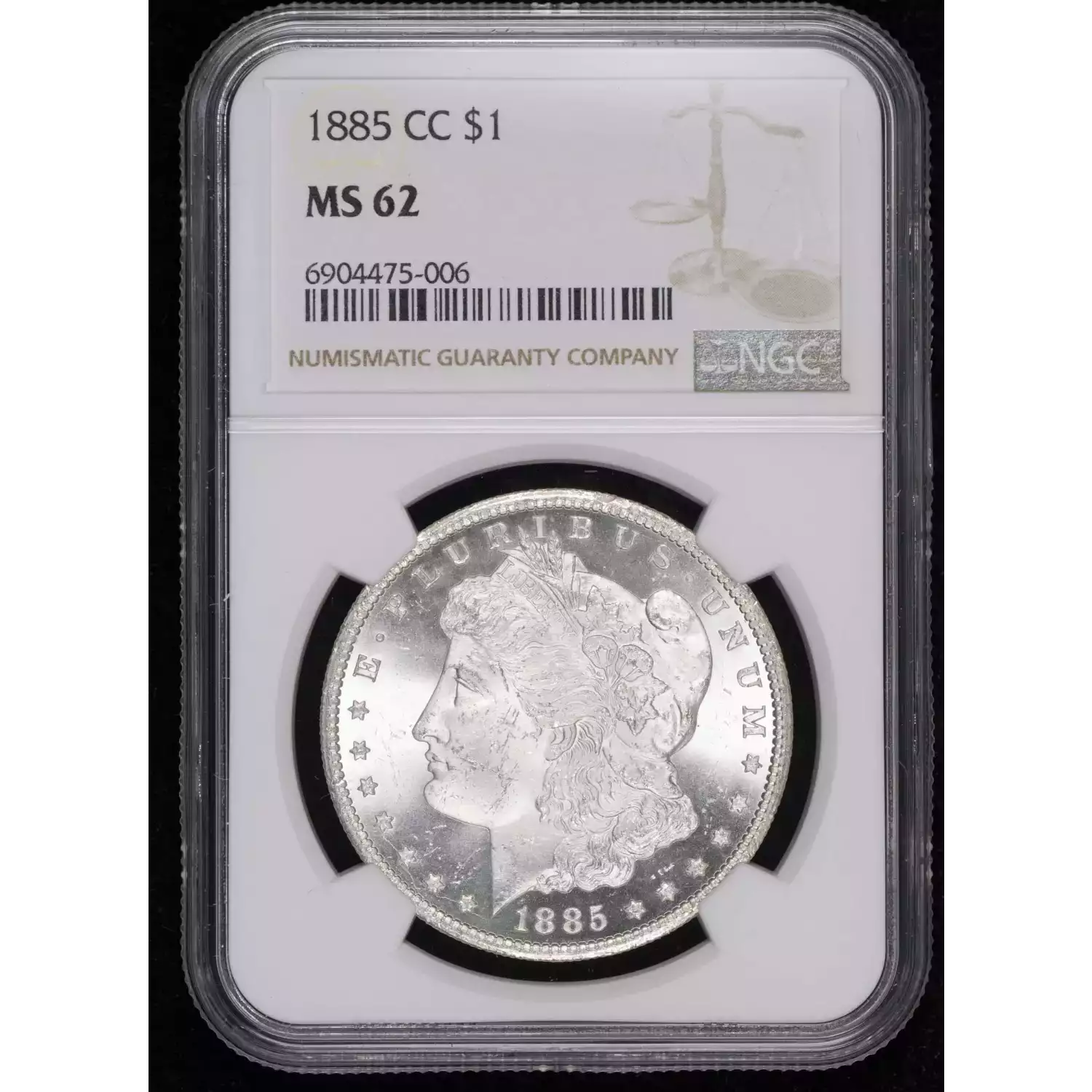 1885-CC Morgan Silver Dollar NGC MS-62 - Hertel's Coins Inc.