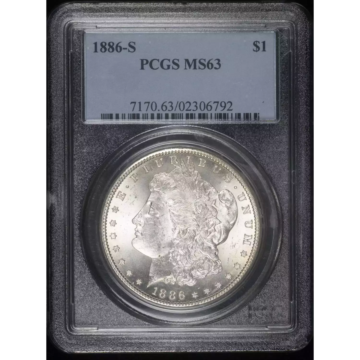 1886-S Morgan Silver Dollar PCGS MS-63 - Hertel's Coins Inc.