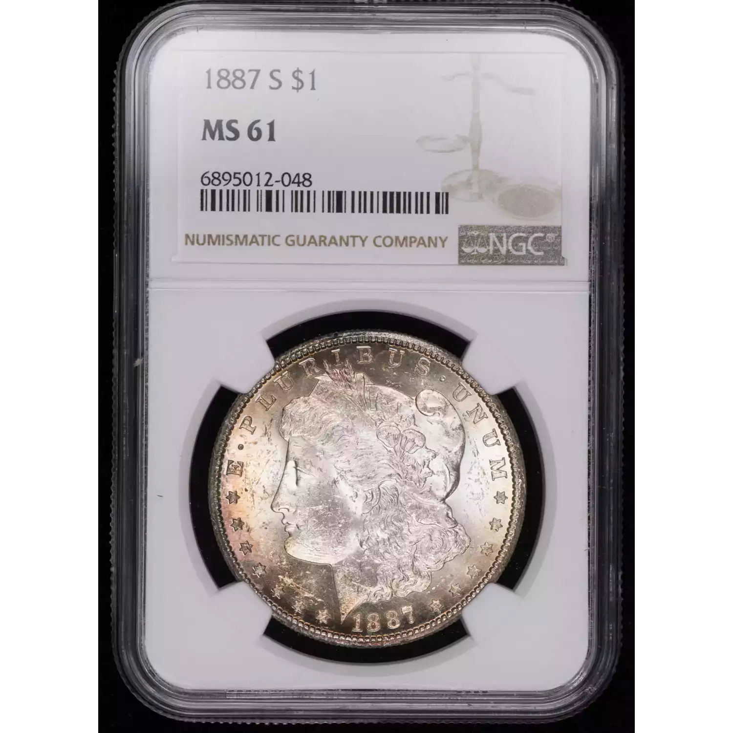1887-S Morgan Silver Dollar NGC MS-61 - Hertel's Coins Inc.