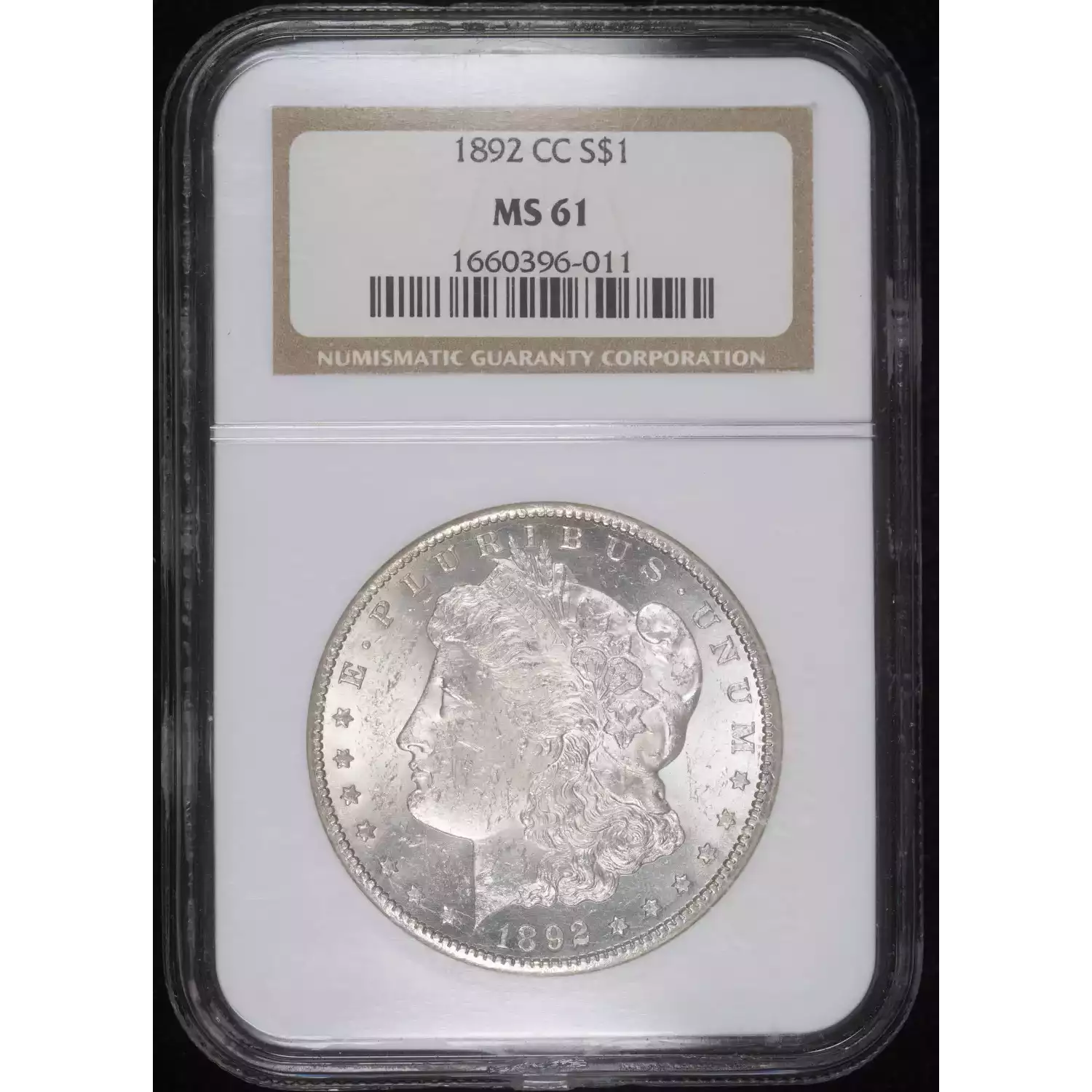 1892-CC Morgan Silver Dollar NGC MS-61 - Hertel's Coins Inc.