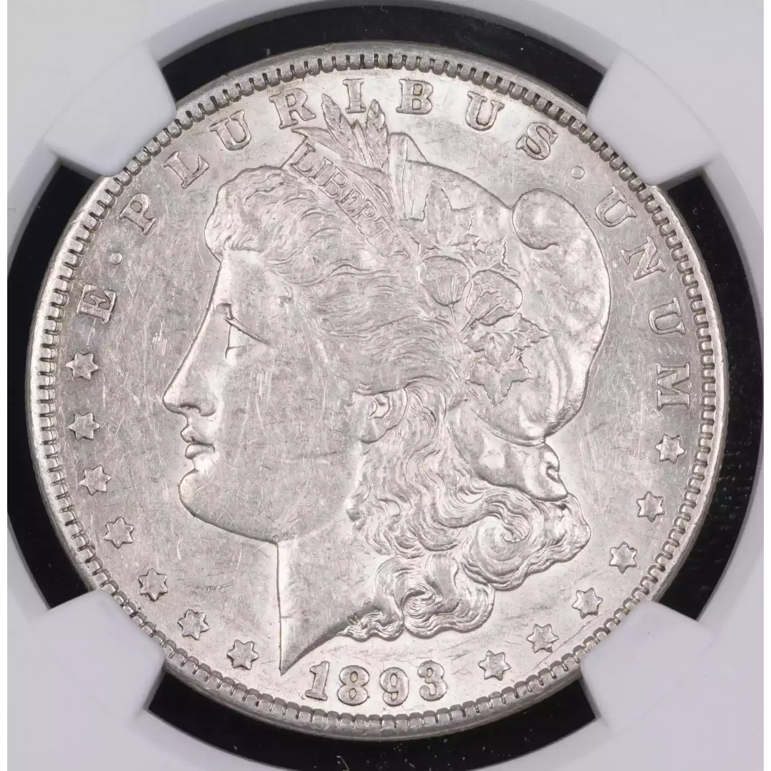 1893 Morgan Silver Dollar NGC AU-53 - Hertel's Coins Inc.