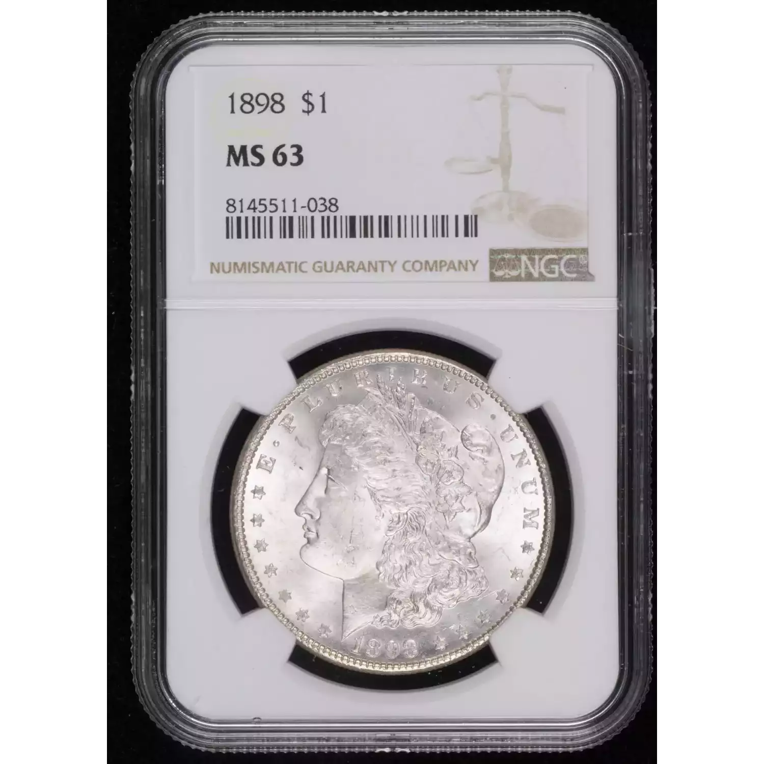 1898 NGC MS-63 Morgan Silver Dollar - Hertel's Coins Inc.