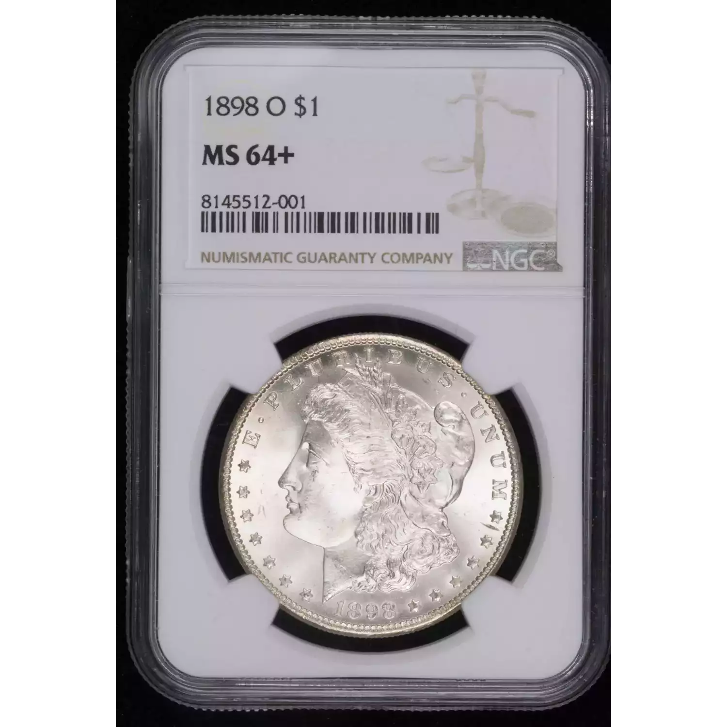 1898-O Morgan Silver Dollar NGC MS-64+ - Hertel's Coins Inc.