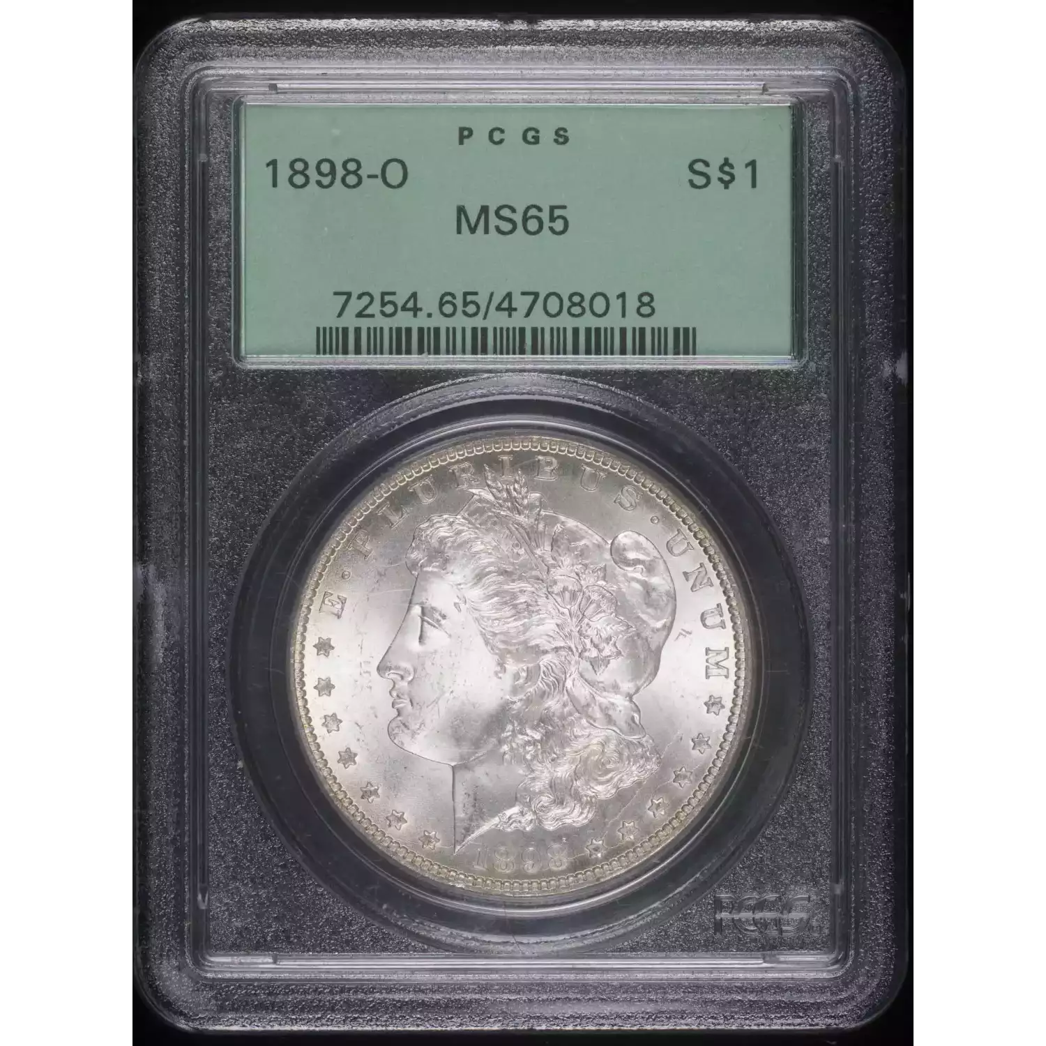 1898-O Morgan Silver Dollar PCGS MS-65 OGH - Hertel's Coins Inc.