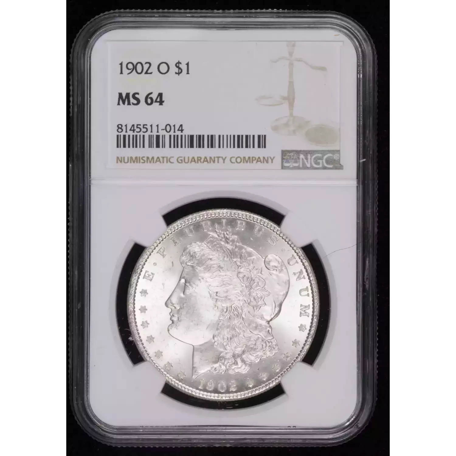 1902-O Morgan Silver Dollar NGC MS-64 - Hertel's Coins Inc.
