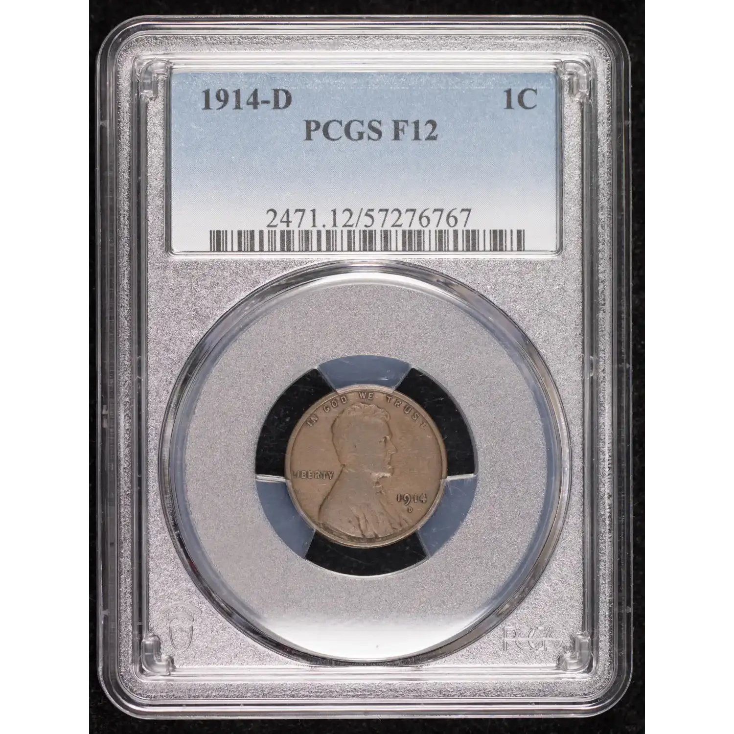 1914-D Small Cents Lincoln, Wheat Ears Reverse PCGS F-12 BN - Hertel's ...