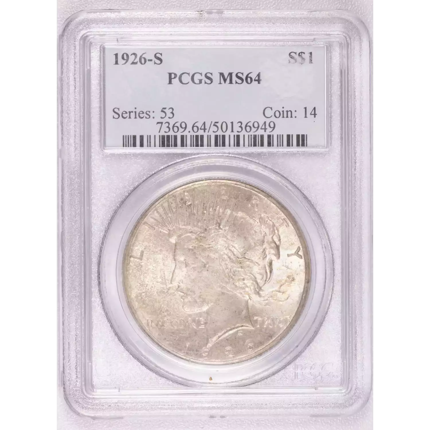 1926-S Peace Silver Dollar PCGS MS-64 - Hertel's Coins Inc.