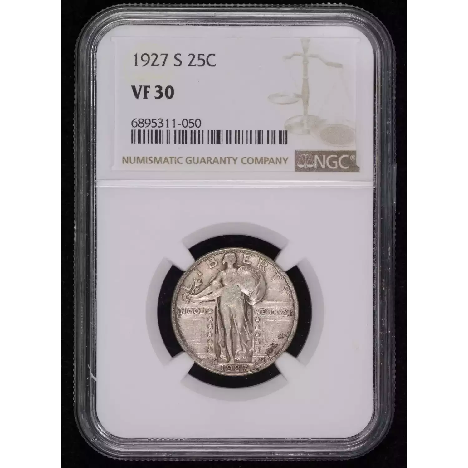 1927-S Quarter Dollars Standing Liberty Quarter NGC VF-30 - Hertel's ...