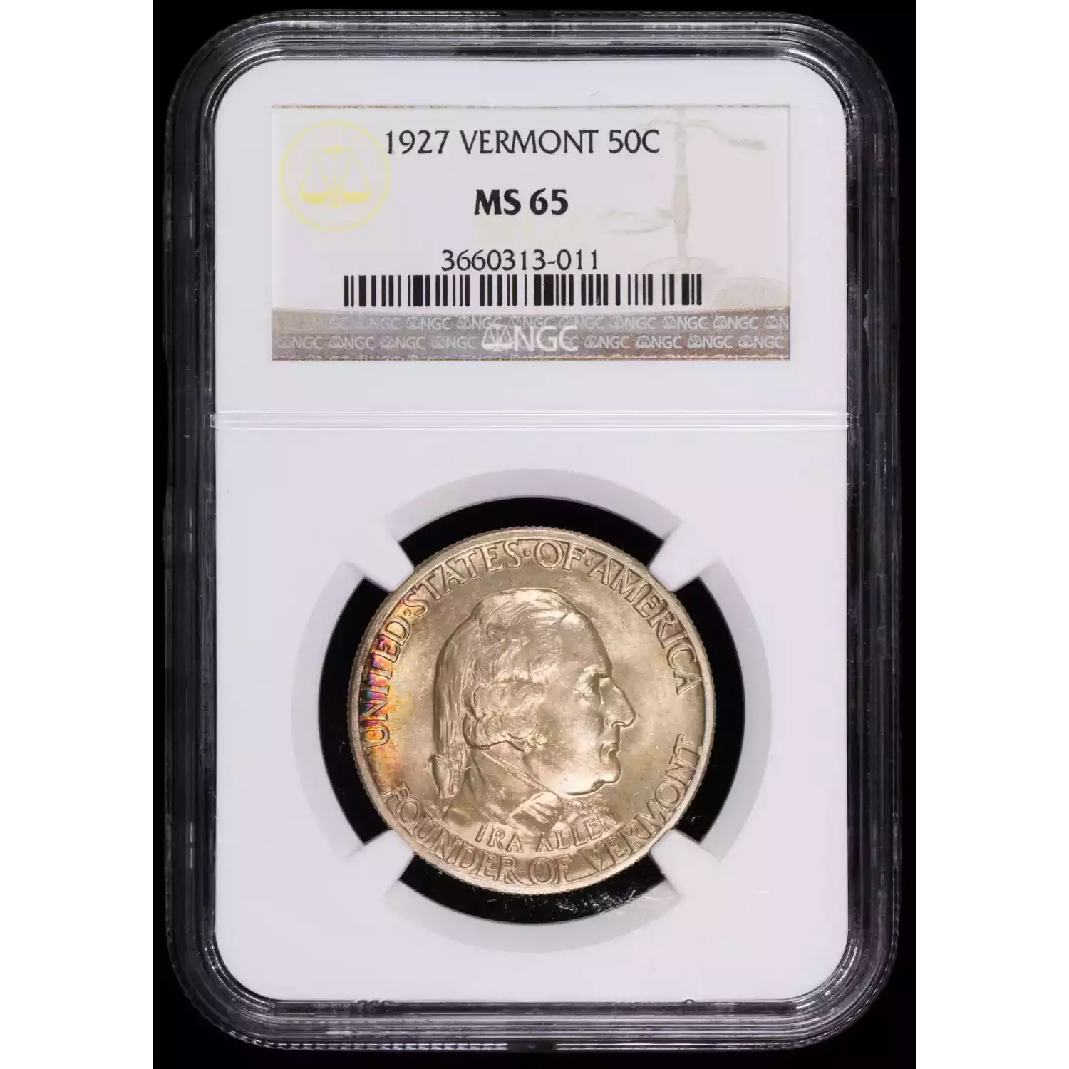 1927 Classic Commemorative Vermont Sesquicentennial NGC MS-65 - Hertel ...