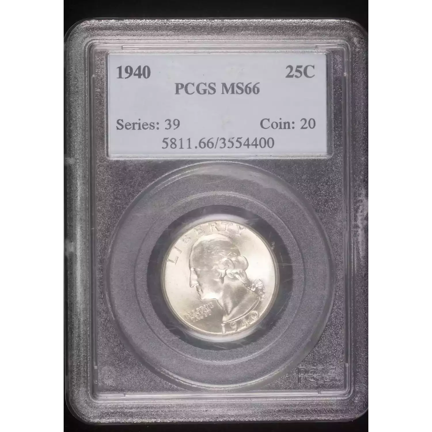 1940 Quarter Dollars Silver Coinage PCGS MS-66 - Hertel's Coins Inc.
