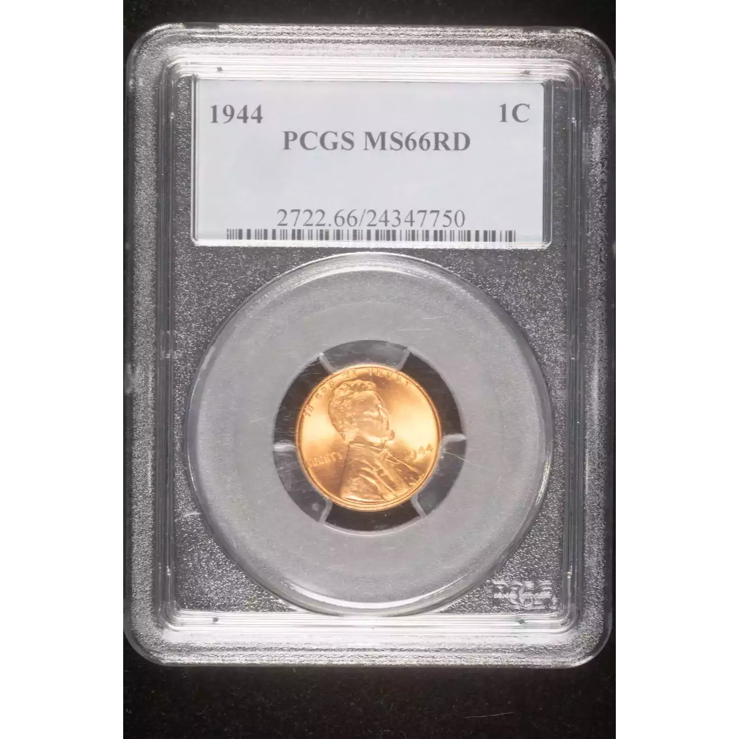1944 Small Cents Lincoln, Wheat Ears Reverse PCGS MS-66 RD - Hertel's ...