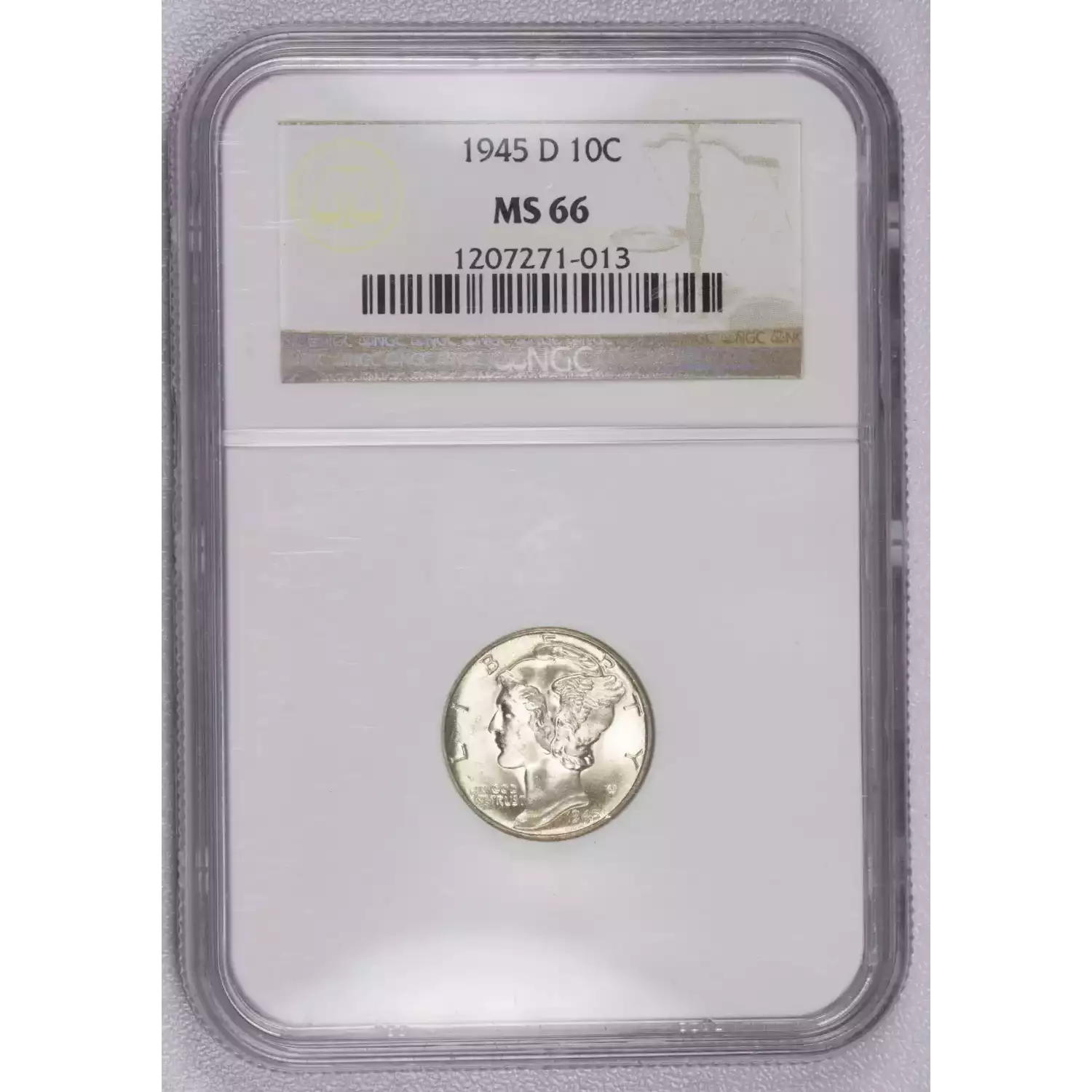 1945-D Dimes Winged Liberty Head or Mercury NGC MS-66 - Hertel's Coins Inc.