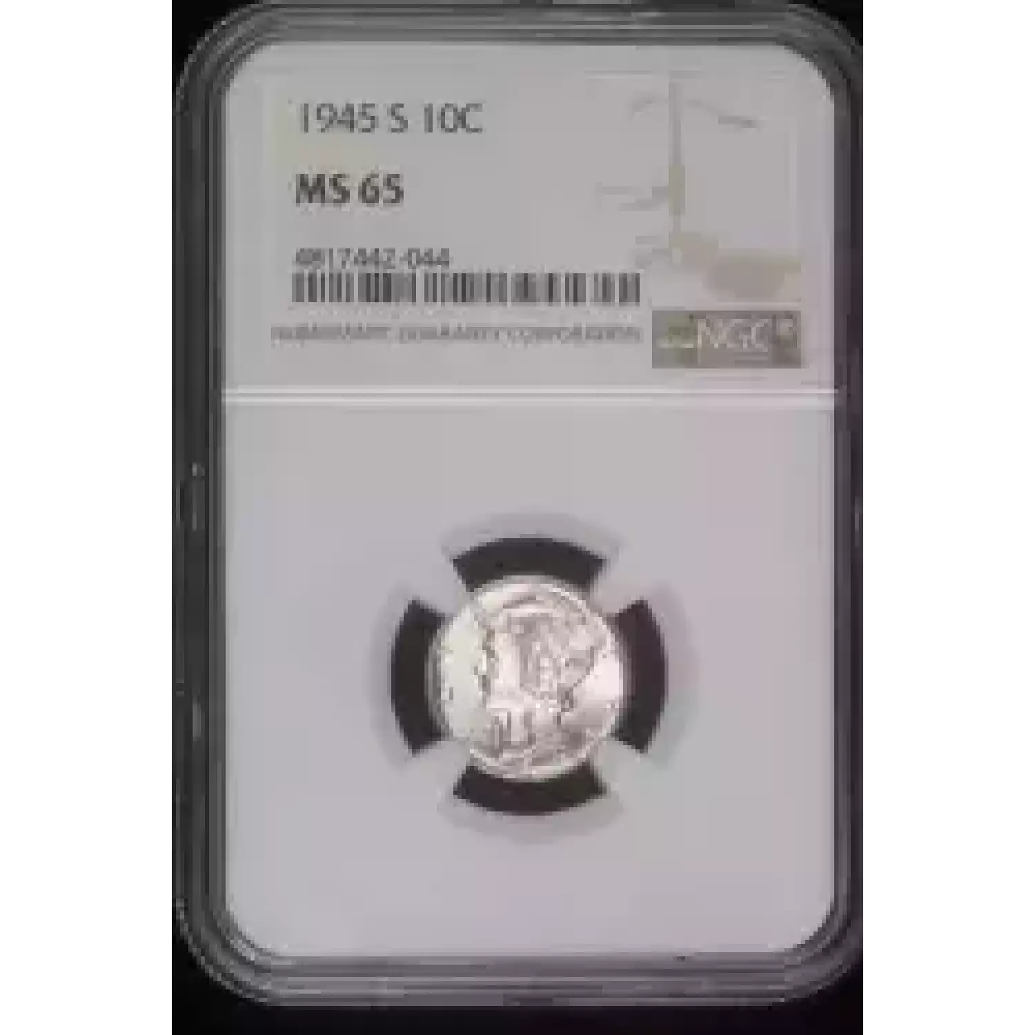 1945-S Dimes Winged Liberty Head or Mercury NGC MS-65 - Hertel's Coins Inc.