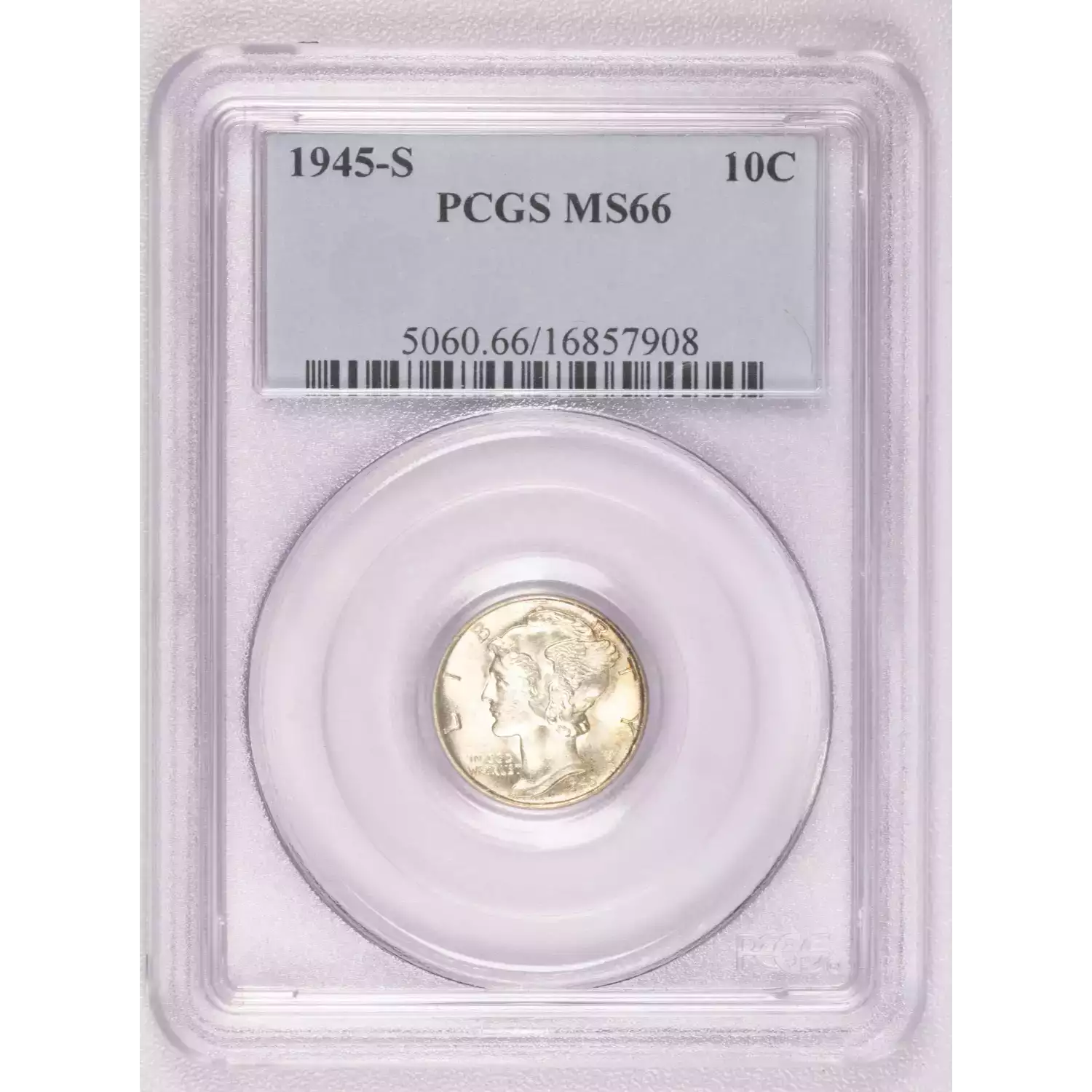 1945-S Dimes Winged Liberty Head or Mercury PCGS MS-66 - Hertel's Coins Inc.