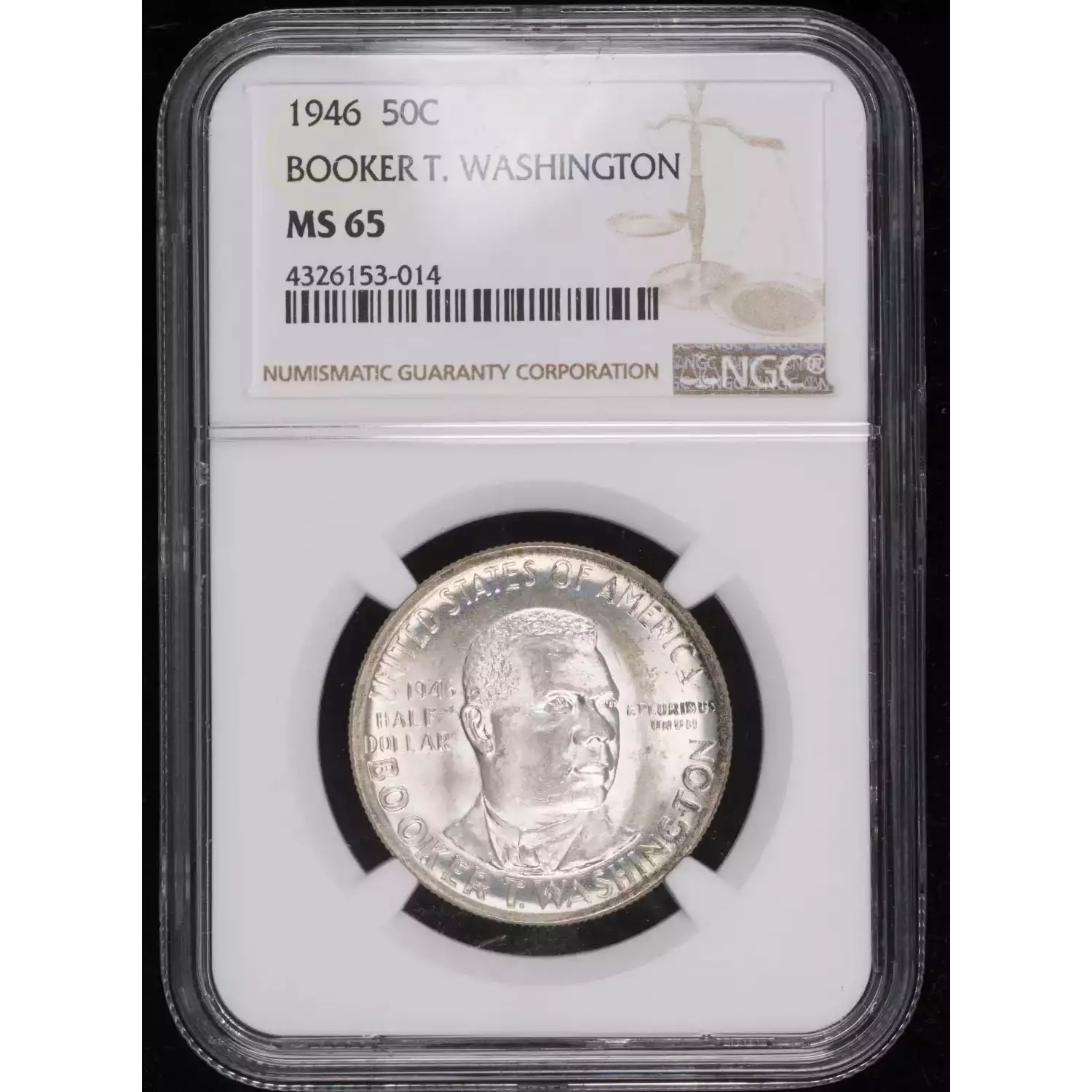 1946 Classic Commemorative Booker T. Washington Memorial NGC MS-65 BOOKER T. WASHINGTON - Hertel ...