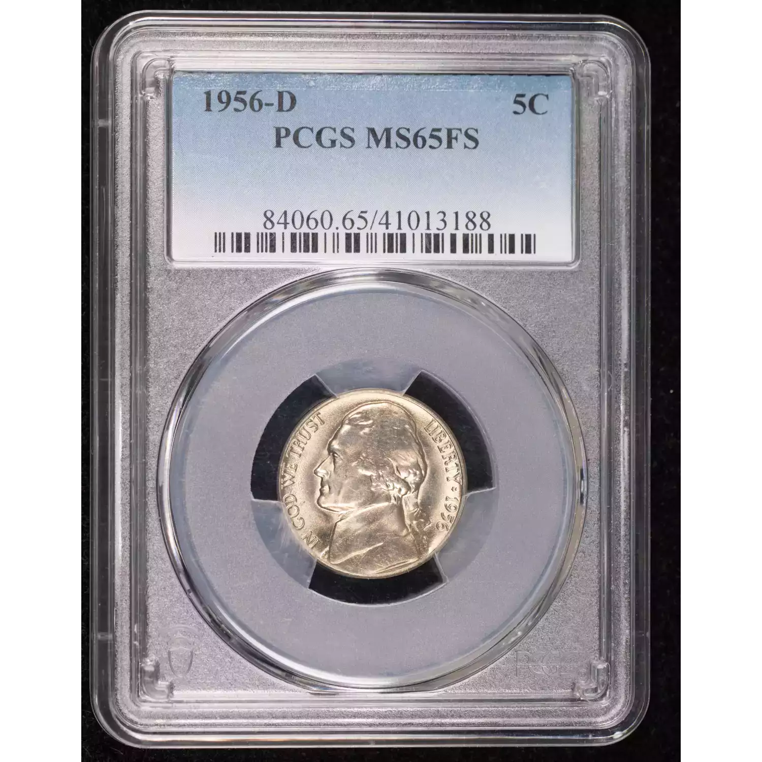 1956-D Nickel Jefferson PCGS MS-65 FS - Hertel's Coins Inc.