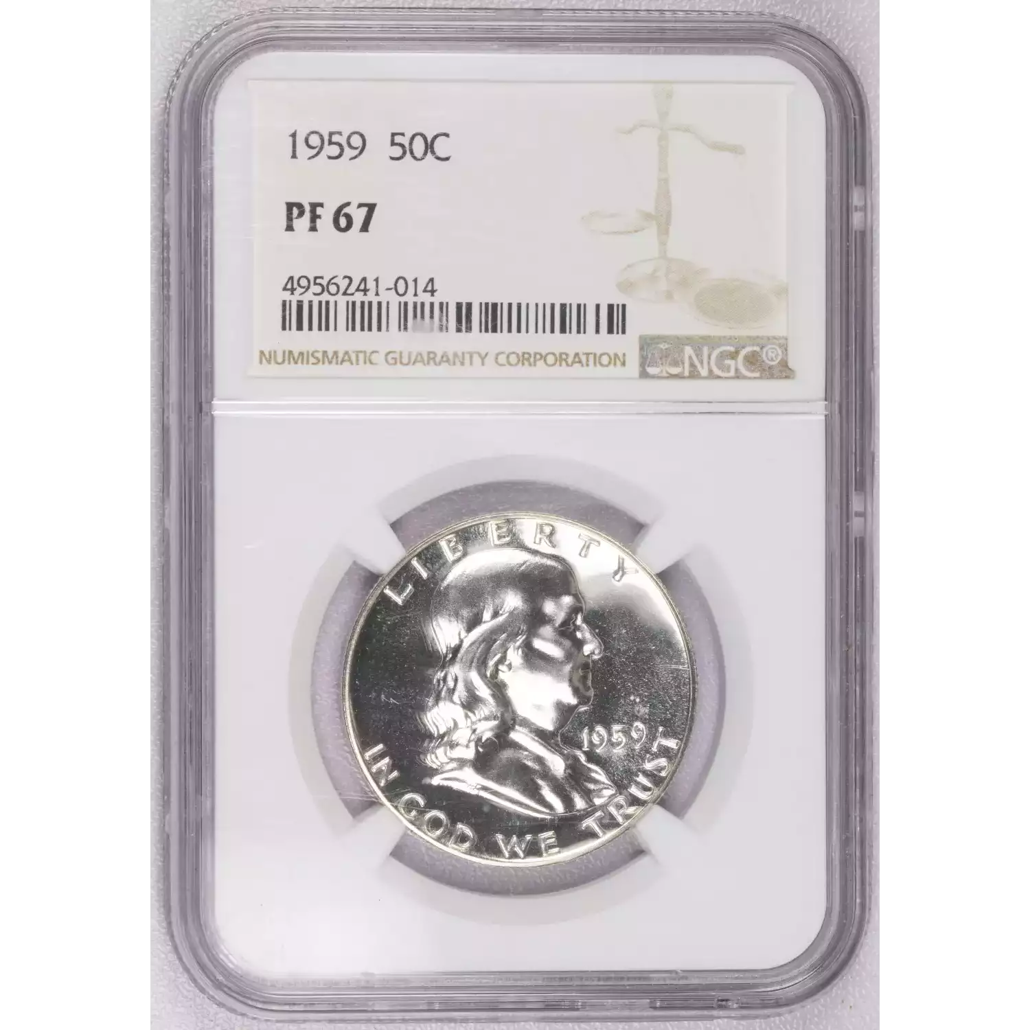 1959 Half Dollars Franklin NGC PF-67 - Hertel's Coins Inc.