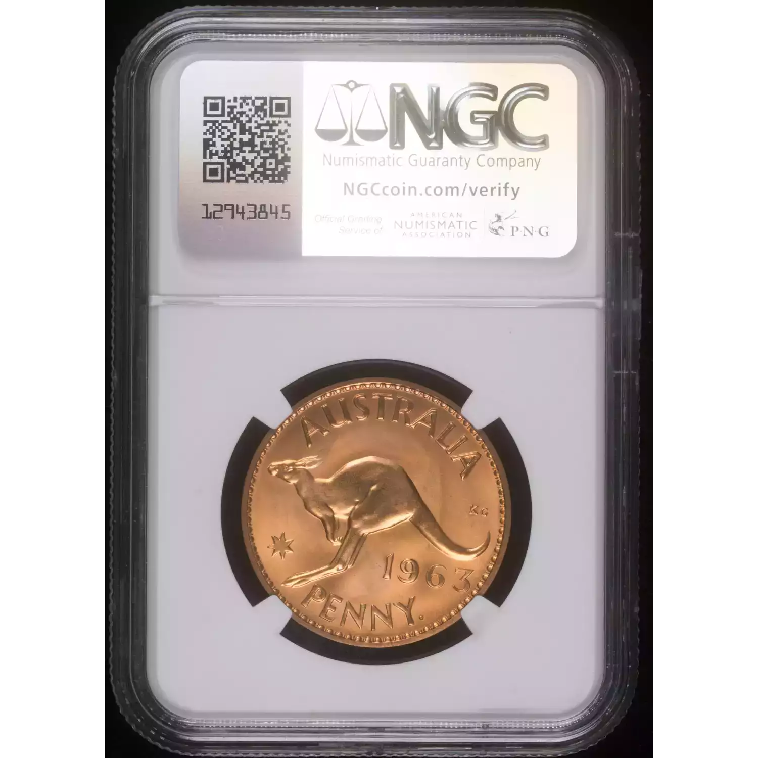 1963 NGC PF-67 RD Proof AUSTRALIA Bronze PENNY - Hertel's Coins Inc.