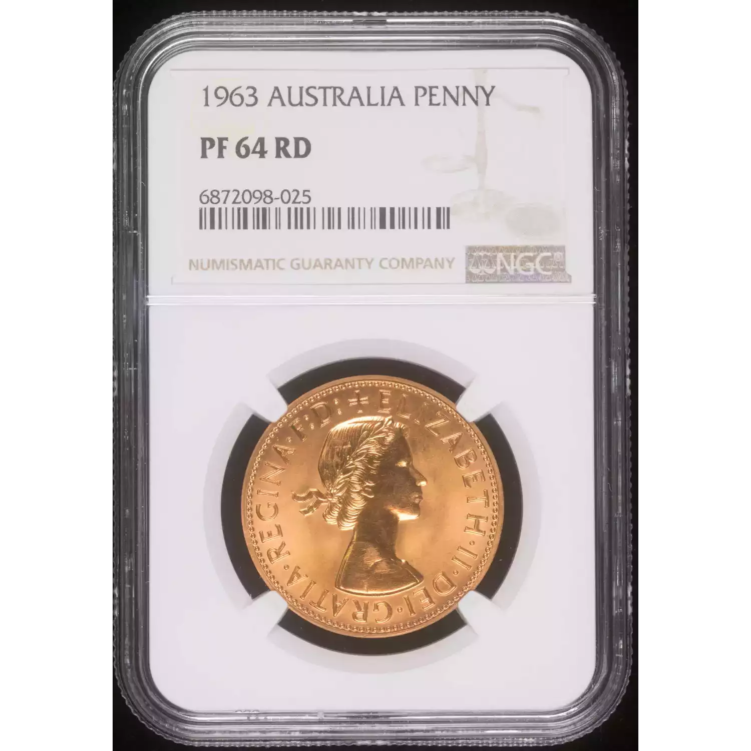 1963 NGC PF-64 RD Proof AUSTRALIA Bronze PENNY - Hertel's Coins Inc.