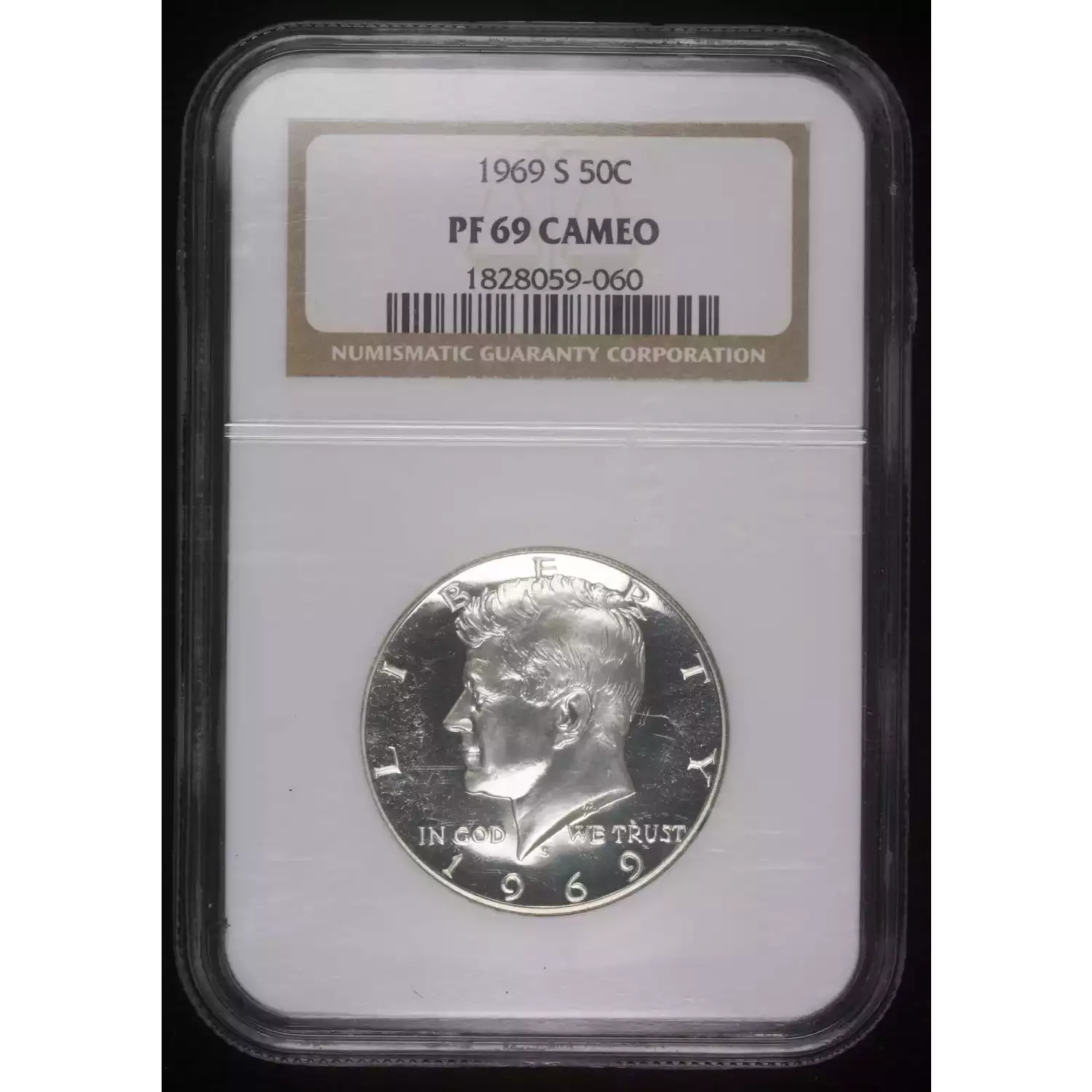 1969-S Half Dollars Kennedy Clad NGC PF-69 CAMEO - Hertel's Coins Inc.