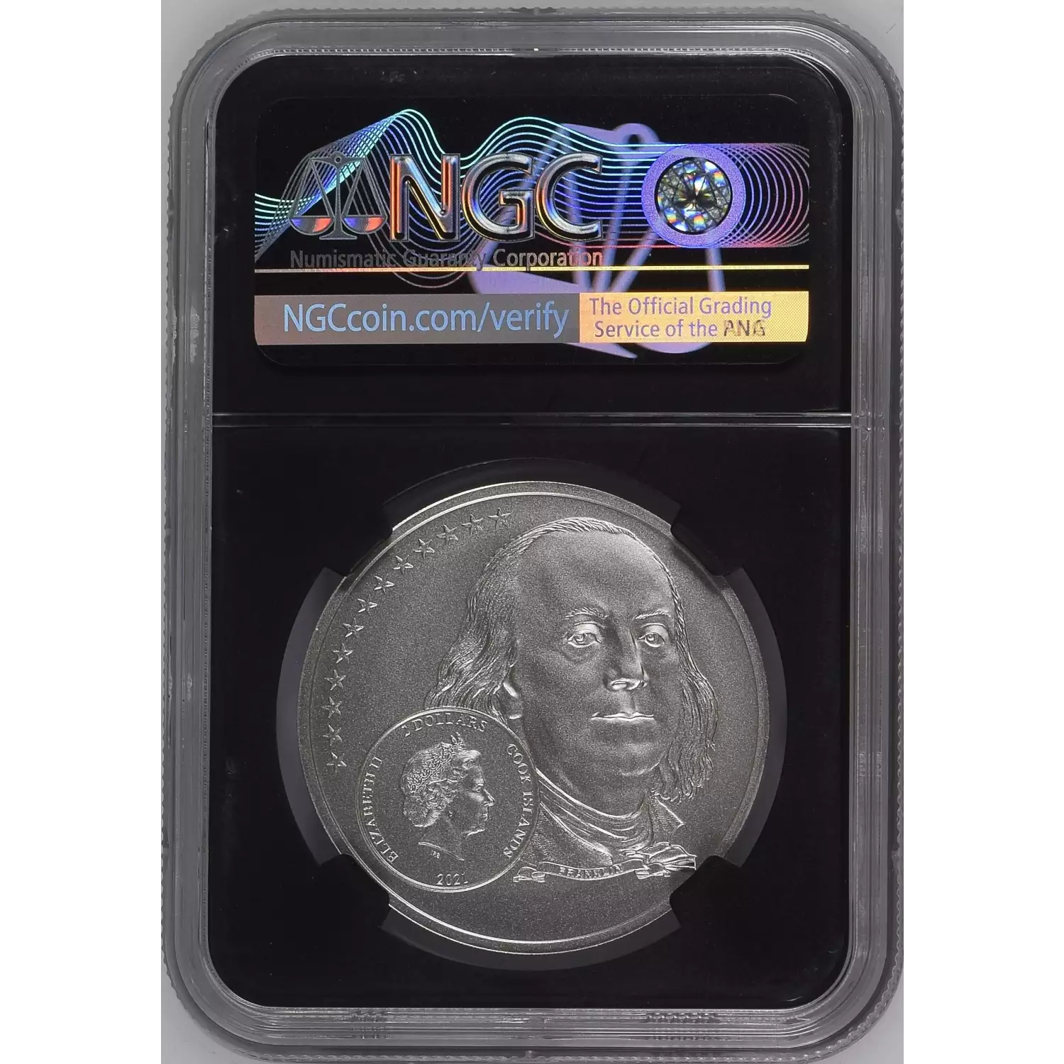 2021 NGC MS-70 Publisher Life of Franklin $2 Cook Island Coin - Hertel ...