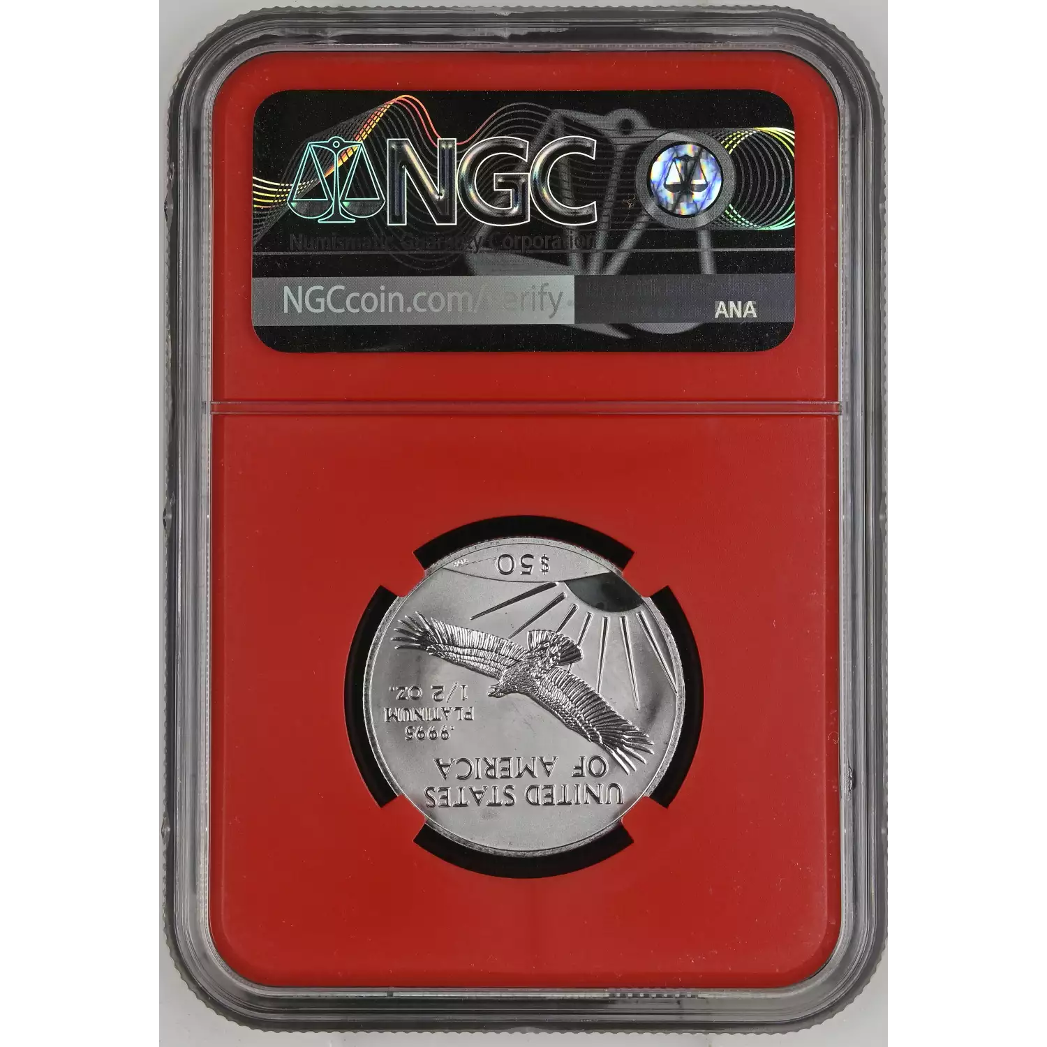 2003 Bullion $50 Platinum Eagle 1/2 oz NGCX 10 Red Core - Hertel's ...