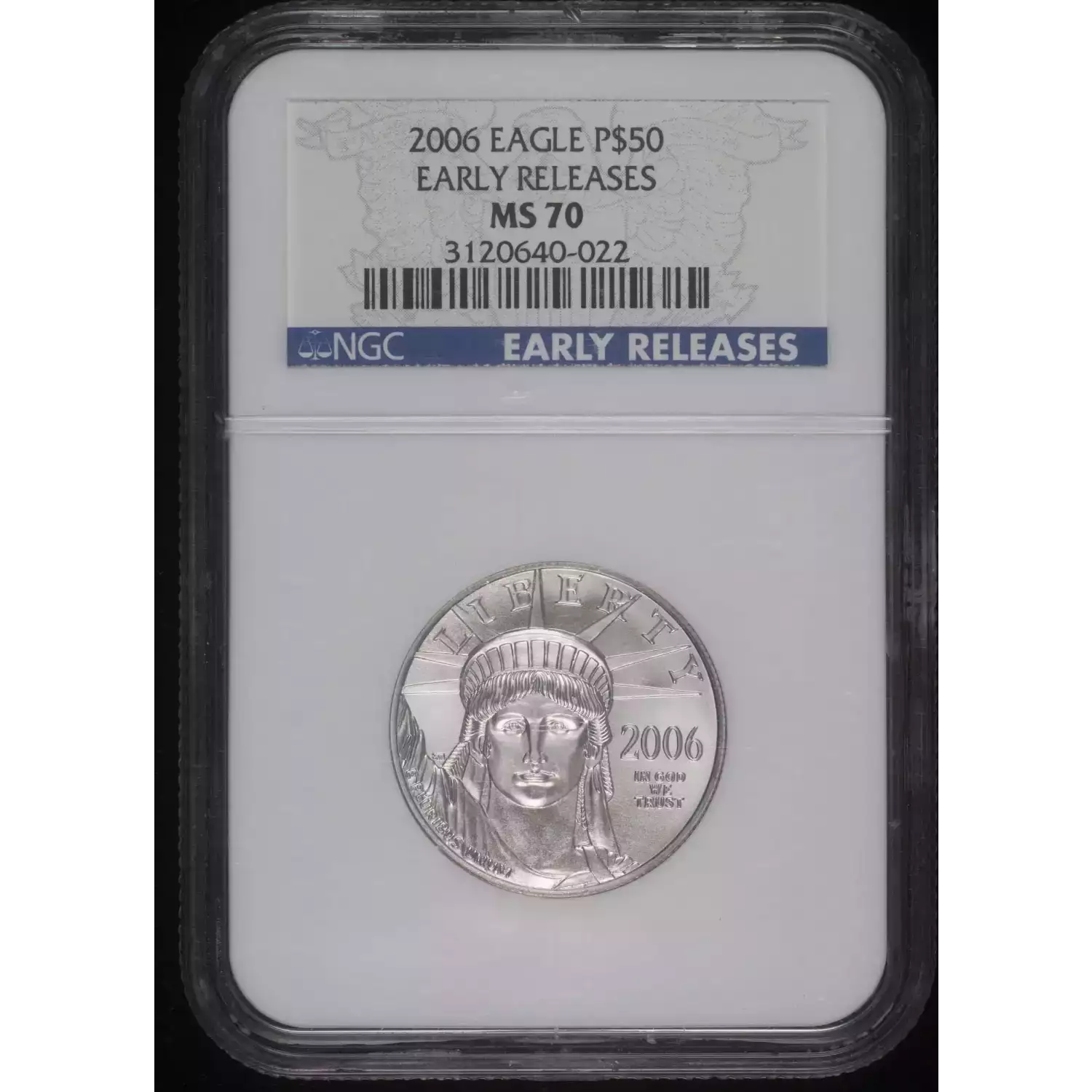 2006 Bullion $50 Platinum Eagle 1/2 oz NGC MS-70 EARLY RELEASES ...
