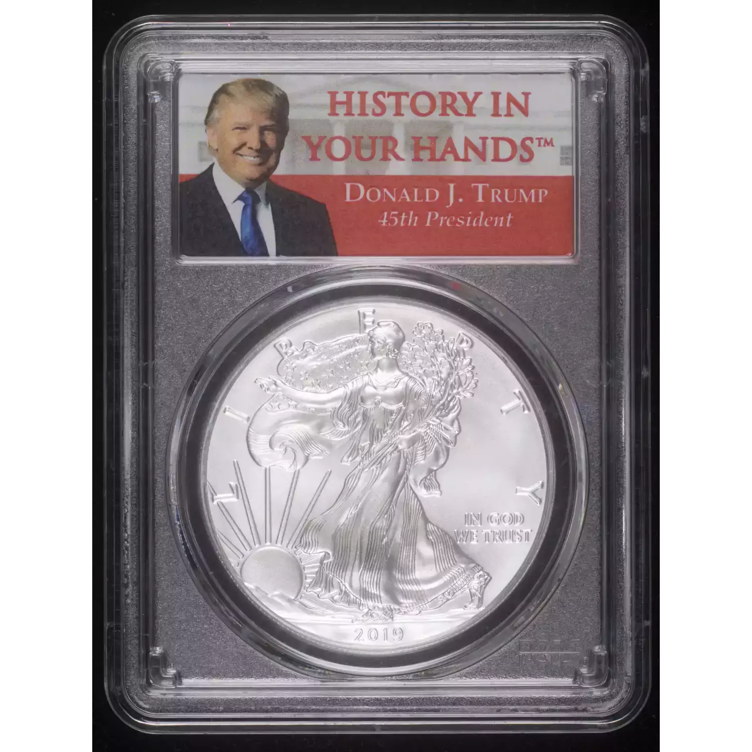 2019 Bullion Silver Eagles PCGS MS-70 Silver Eagle Trump - Hertel's ...