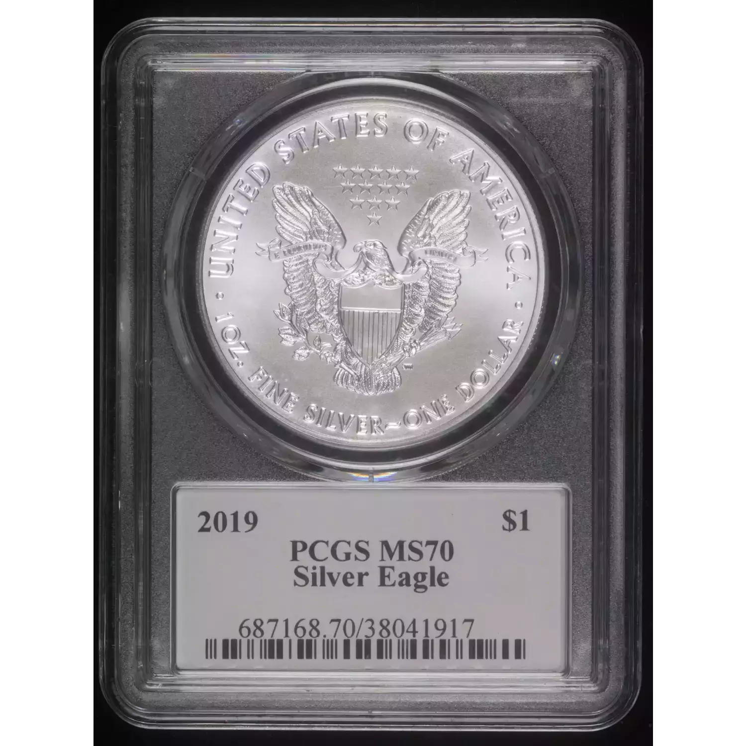 2019 Bullion Silver Eagles PCGS MS-70 Silver Eagle Trump - Hertel's ...