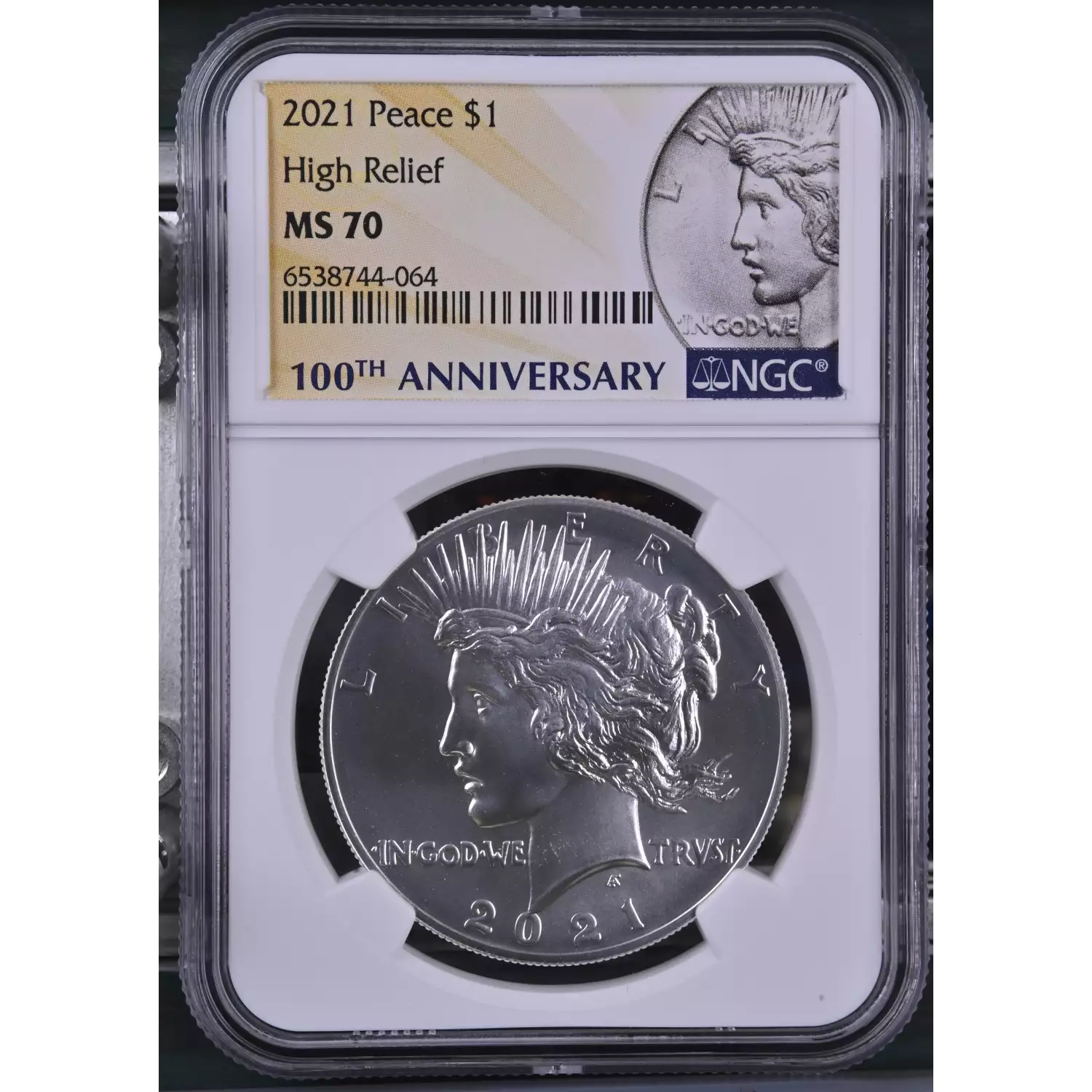 2021 Peace Silver Dollar NGC MS-70 High Relief - Hertel's Coins Inc.