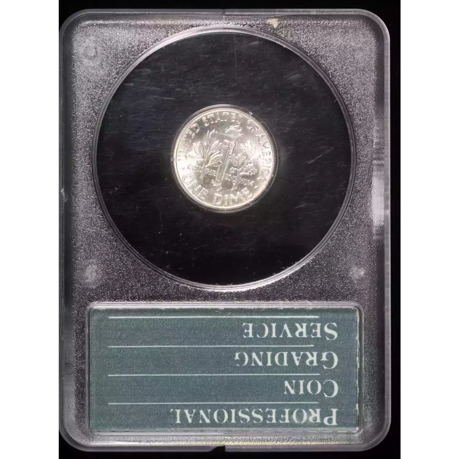 1964-D Dimes Roosevelt PCGS MS-64 OGH RATTLER SAMPLE SLAB - Hertel's ...