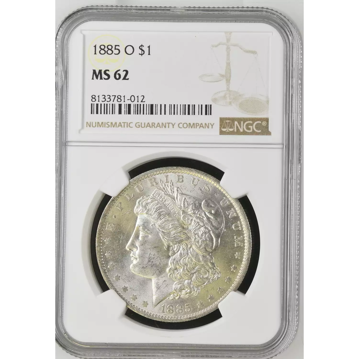 1885-O Morgan Silver Dollar NGC MS-62 - Hertel's Coins Inc.