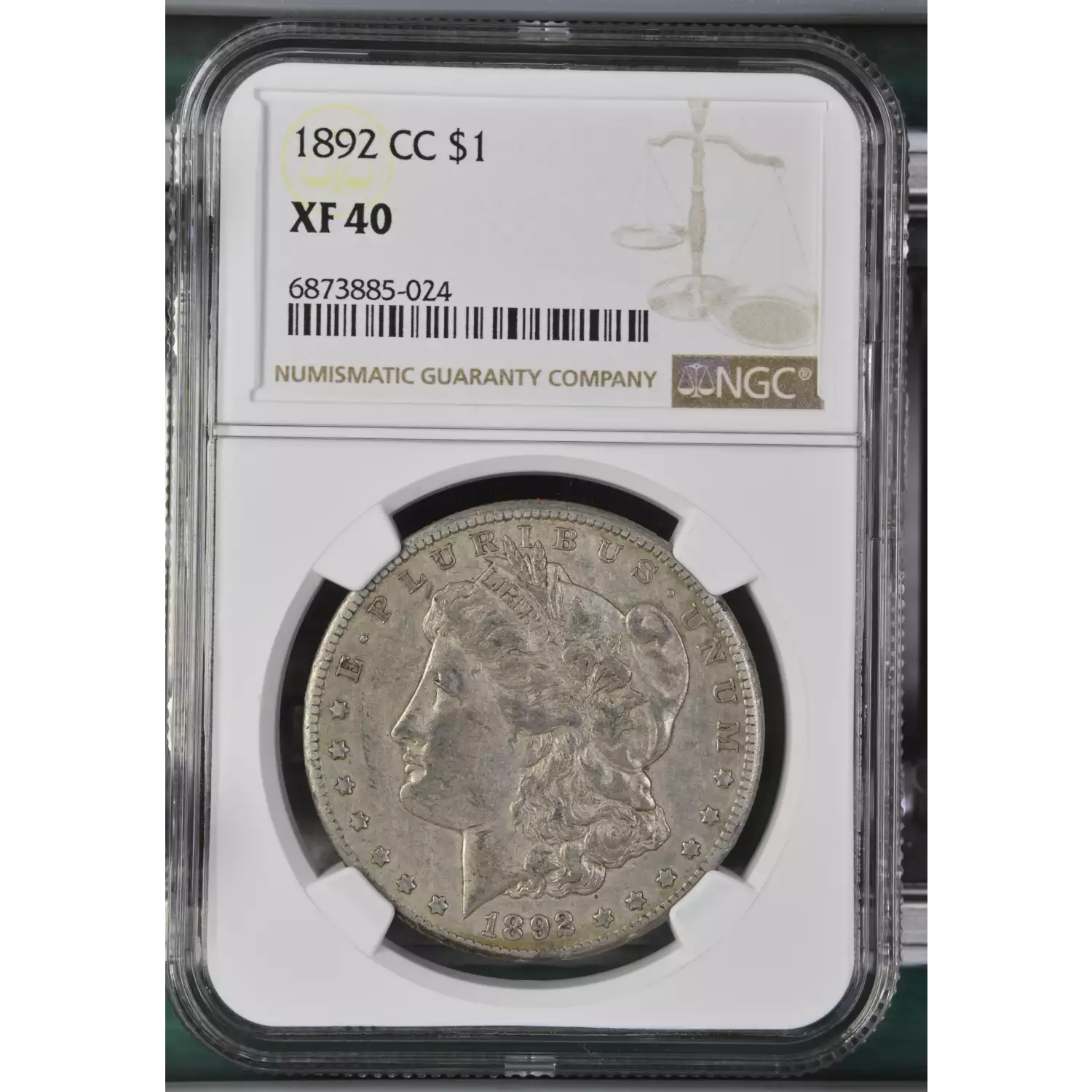 1892-CC Morgan Silver Dollar NGC XF-40 - Hertel's Coins Inc.