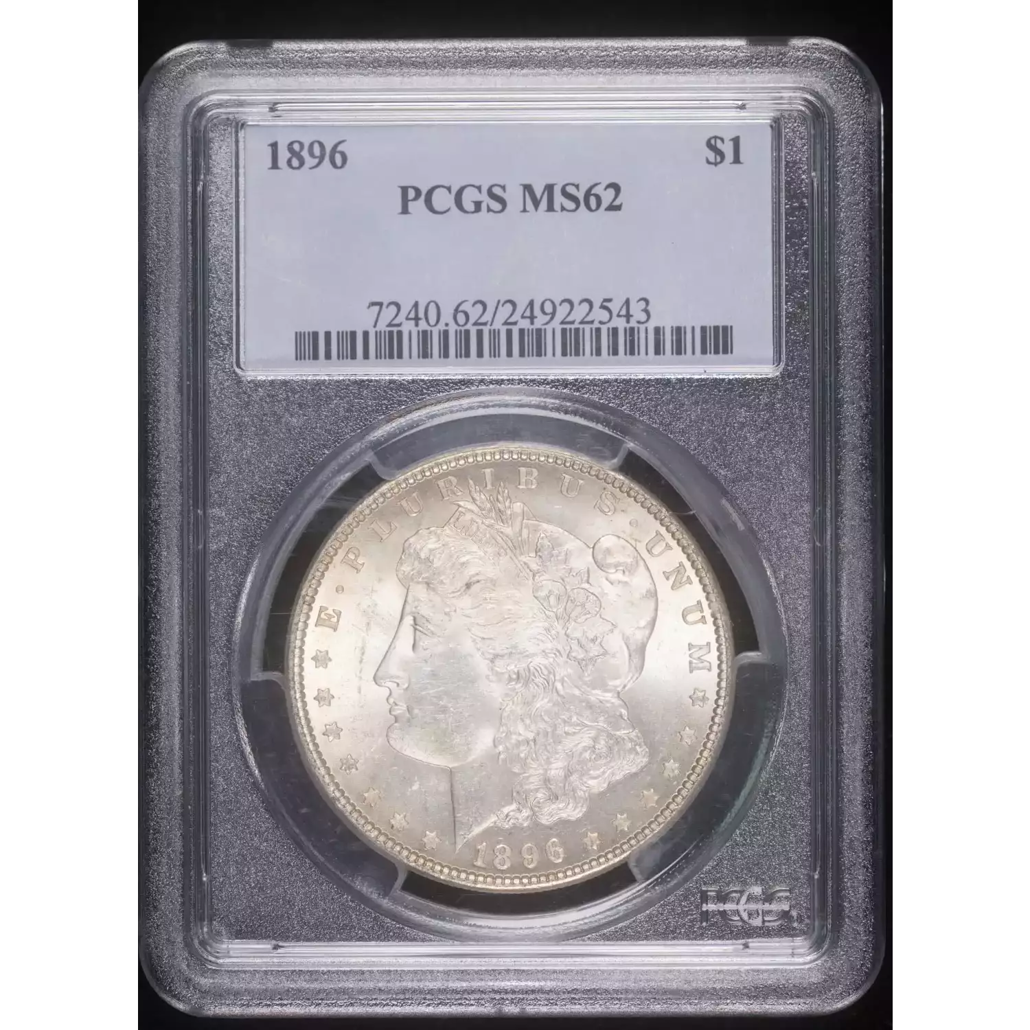 1896 Morgan Silver Dollar PCGS MS-62 - Hertel's Coins Inc.