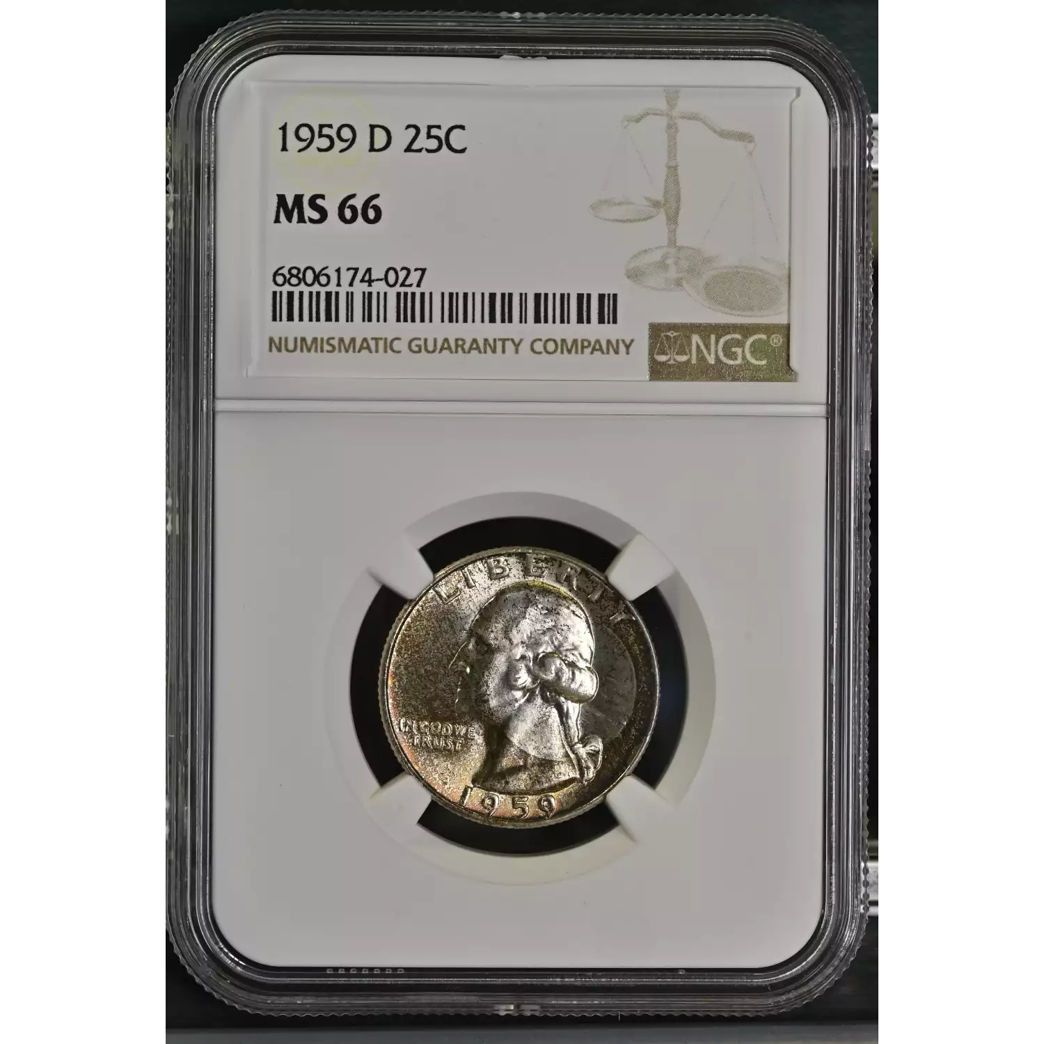 1959-D NGC MS-66 Quarter Dollars Silver Coinage - Hertel's Coins Inc.