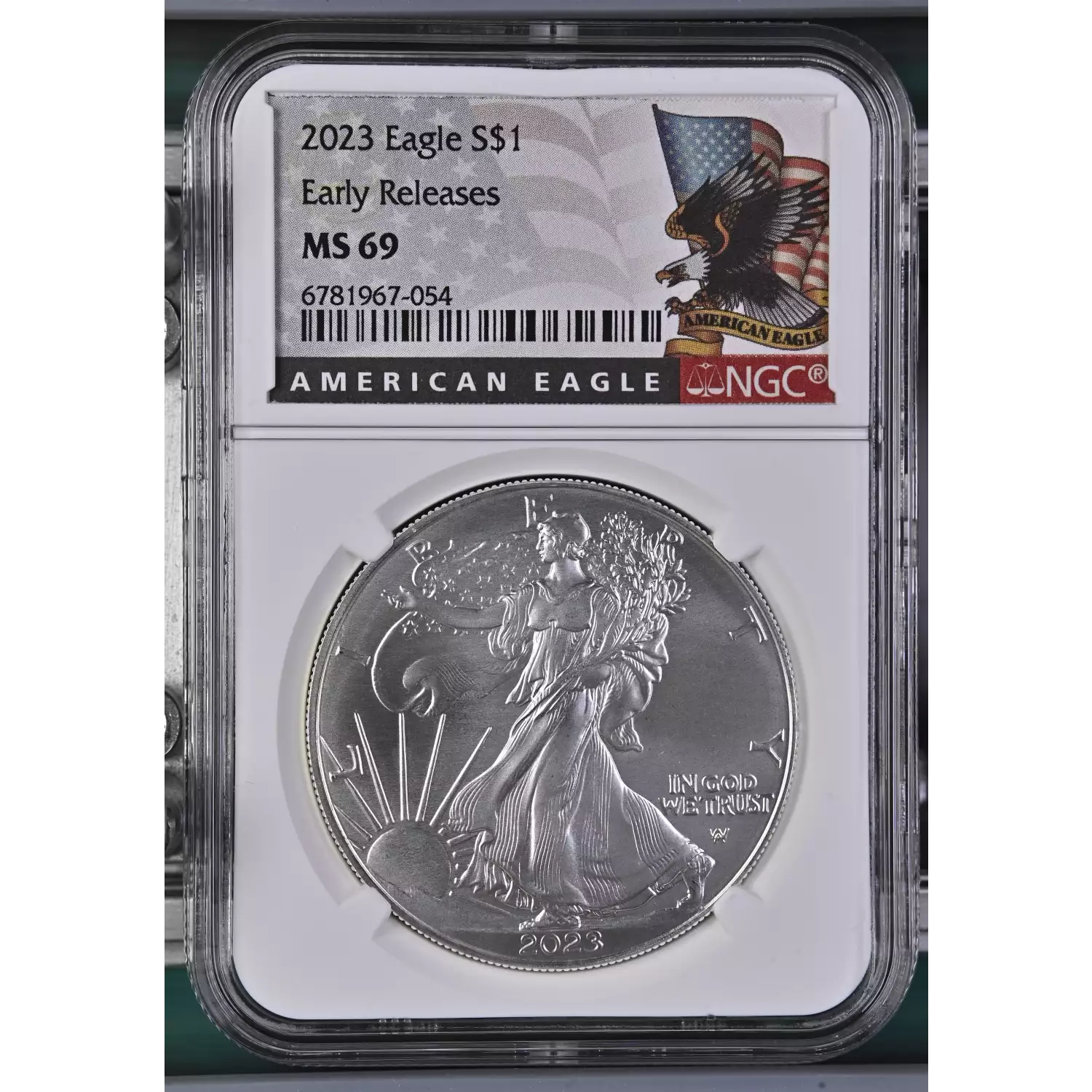 2023 Bullion Silver Eagles NGC MS-69 Early Releases - Hertel's Coins Inc.